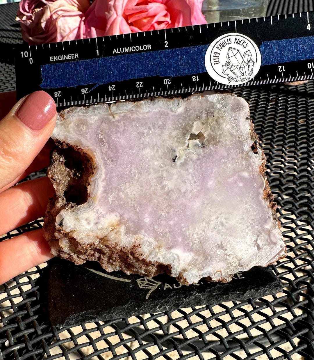 Luna New Mexico Amethyst Agate Slab, Rare Mineral Specimen - Etsy