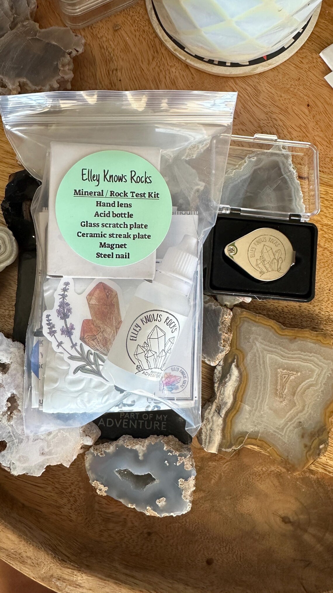 Mineral Test Kit, Engraved Hand Lens, Geology Rock Tests - Etsy