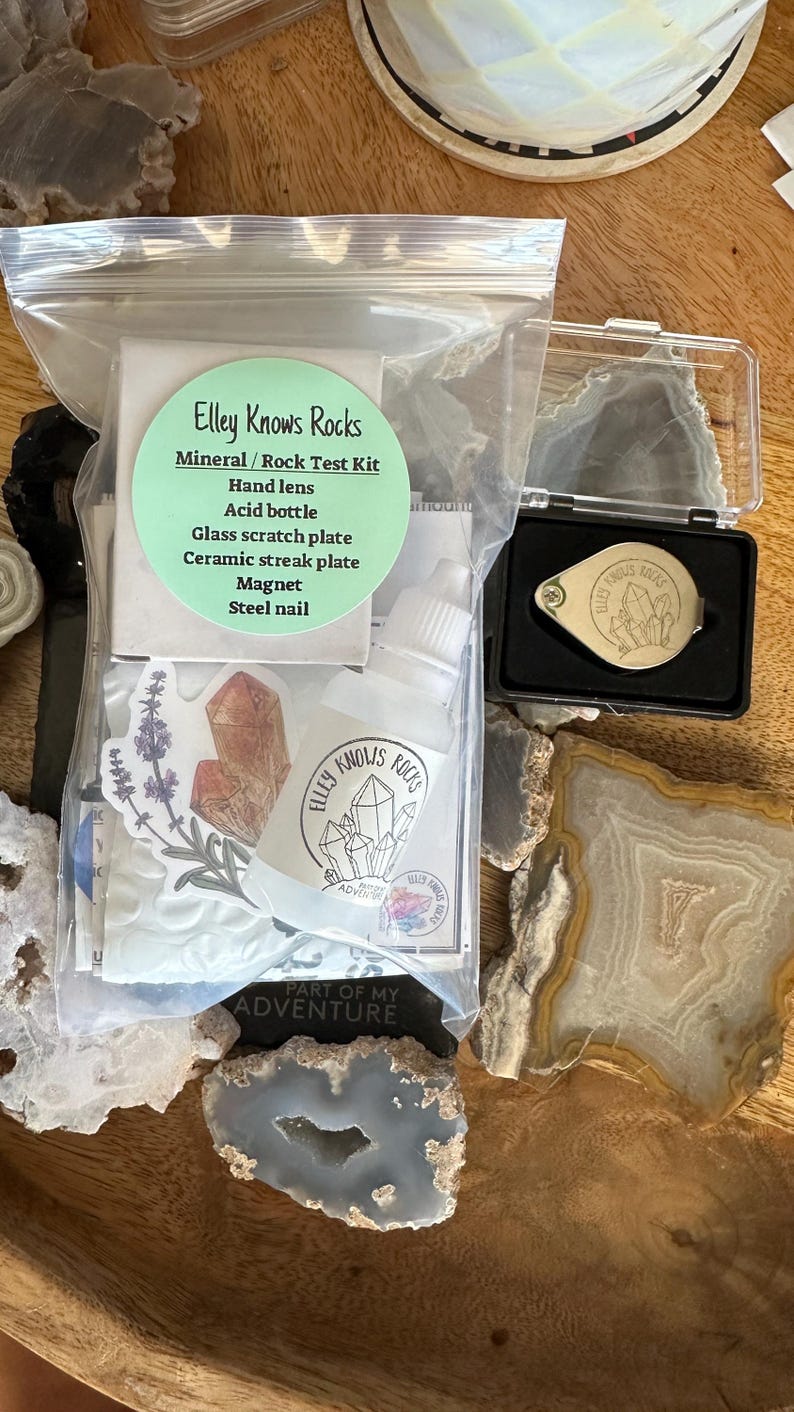 Mineral Test Kit, Engraved Hand Lens, Geology Rock Tests - Etsy