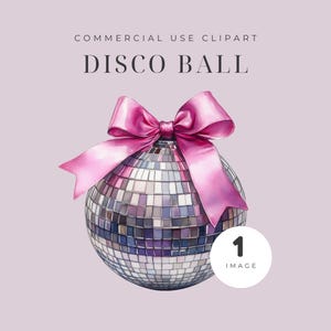 Pink Bow Disco Ball, Coquette Disco Bow, Girly Pink Bow Clip Art, New ...