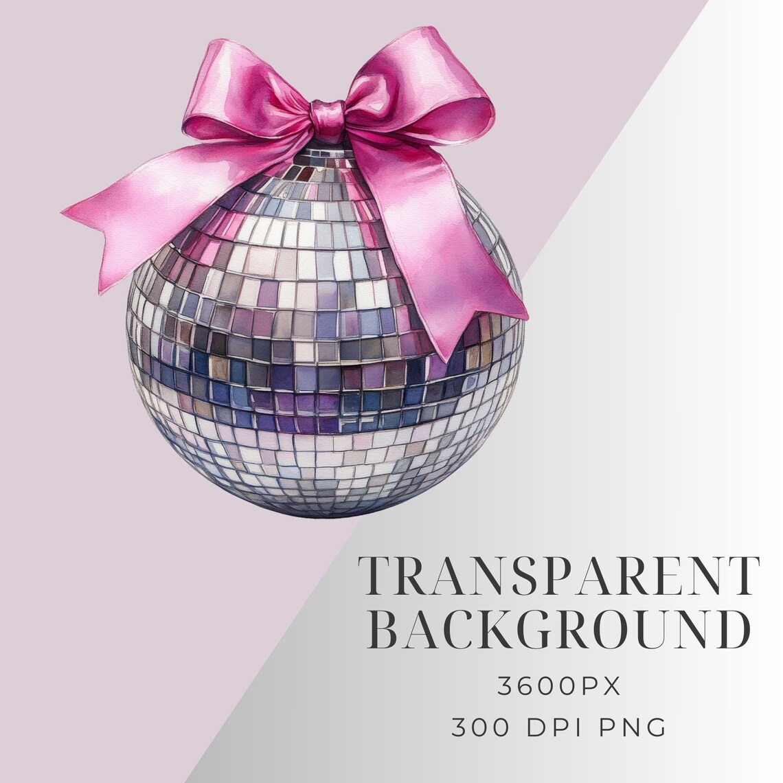 Pink Bow Disco Ball, Coquette Disco Bow, Girly Pink Bow Clip Art, New ...