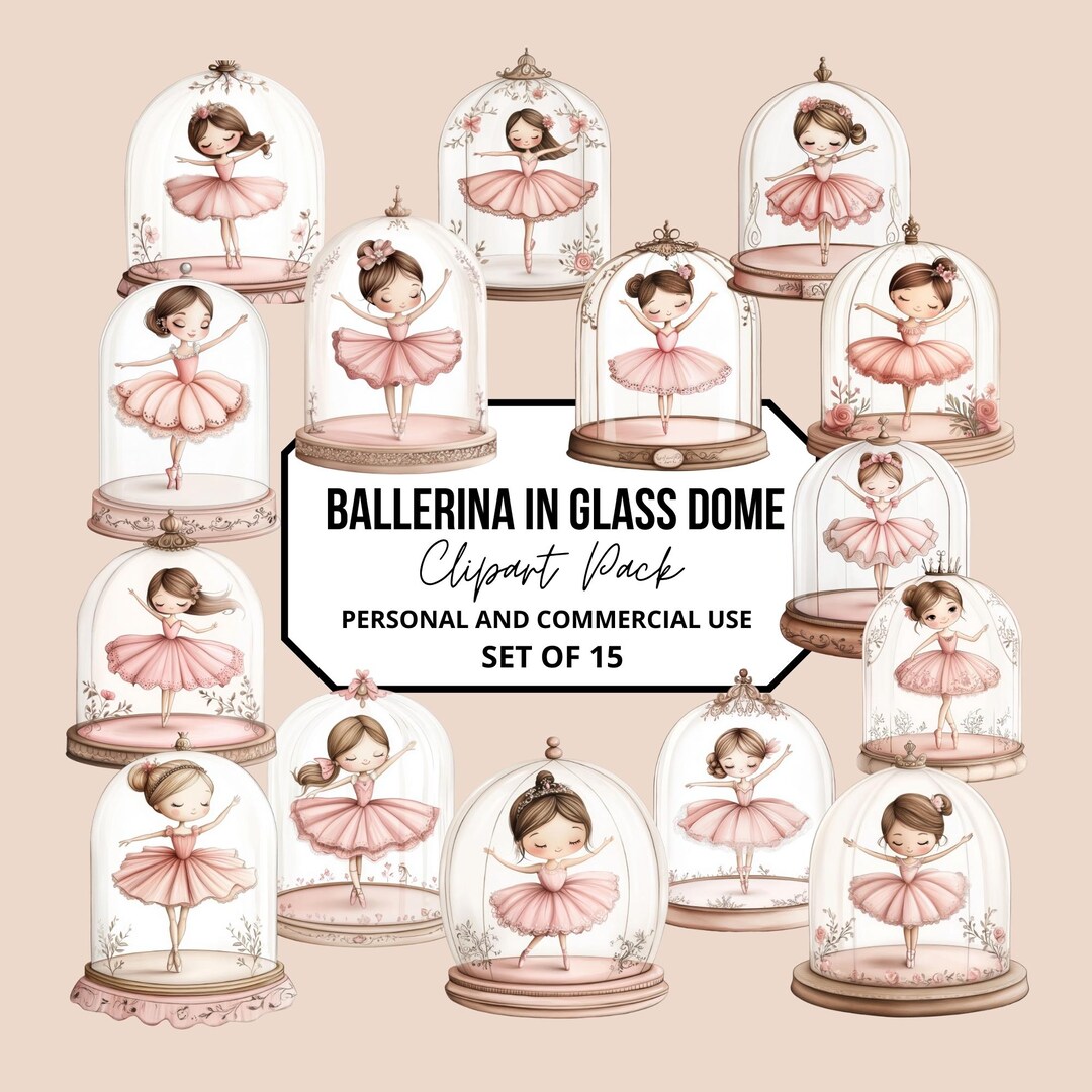 Watercolor Ballerina Clipart, Cute Ballet Clipart, Pink Ballerina ...