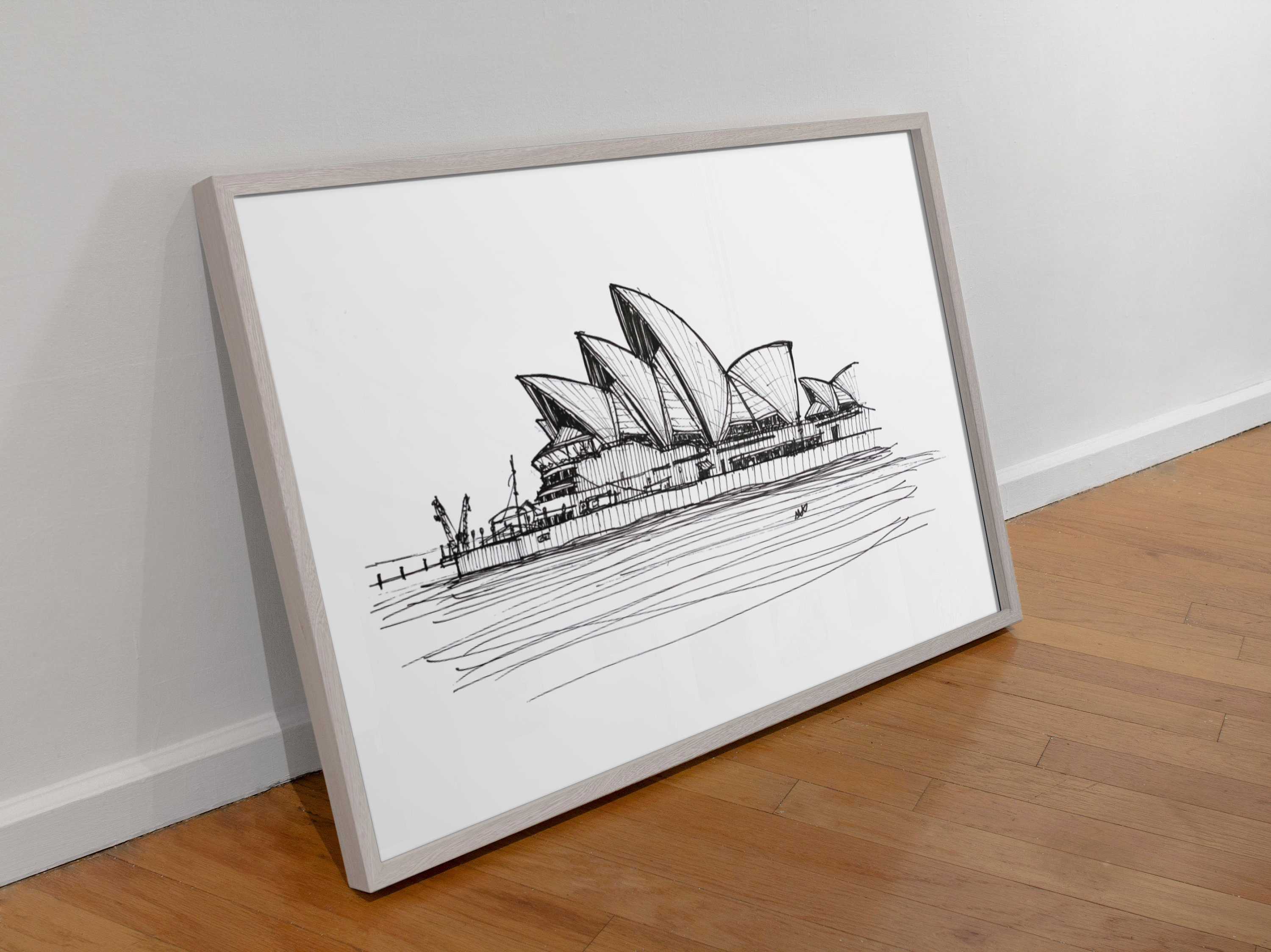 Sydney Opera House Print, Architecture Drawing, Hand Drawn Art ...