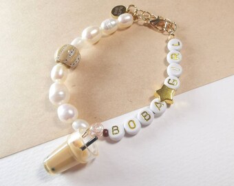 Boba Tea Bracelet - Etsy