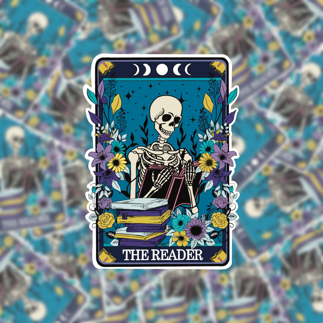 The Reader Tarot Card Vinyl Stickers for Book Lovers - Mini and ...