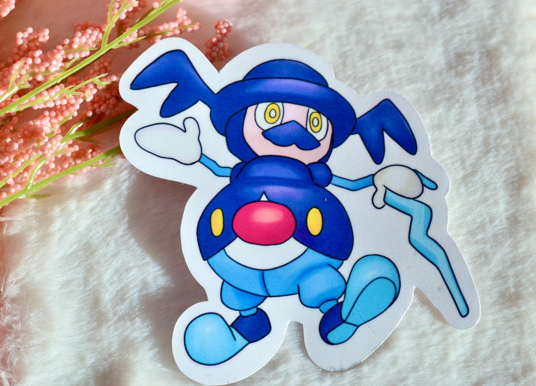 Mr. Mime Die Cut Sticker, Laptop Sticker, Planner Sticker, Vinyl Decal ...