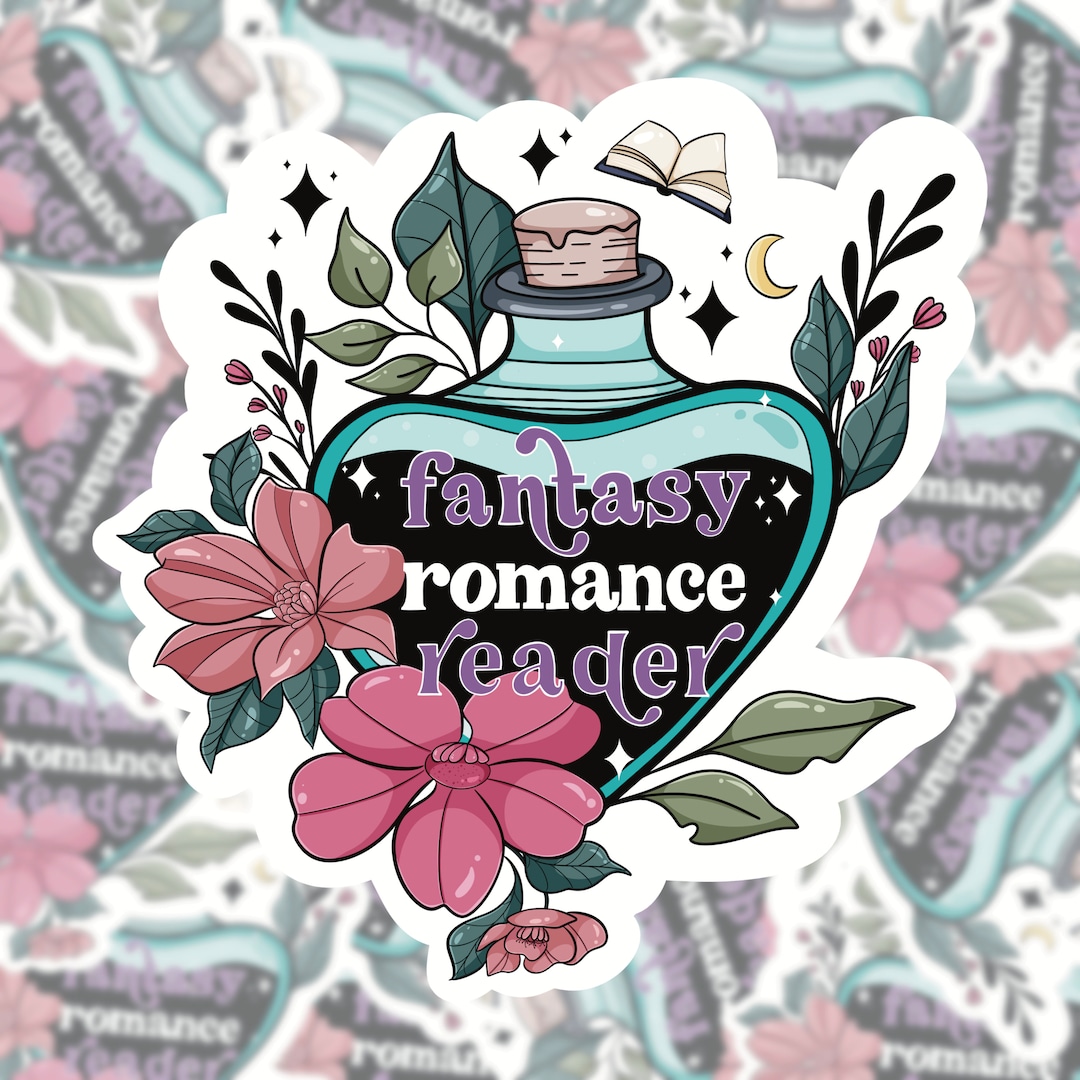 Fantasy Romance Reader Vinyl Sticker for Book Lovers, Ipad, Kindle ...