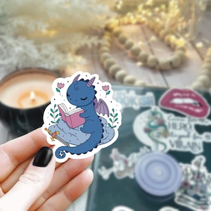 Fantasy Book Dragon Vinyl Sticker for Book Lovers | iPad Kobo Kindle ...