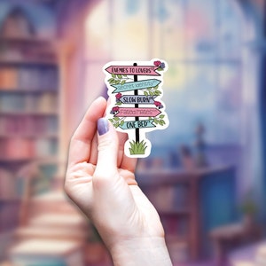 Book Trope Road Sign Vinyl Sticker for Book Lovers \ Mini, Holographic ...