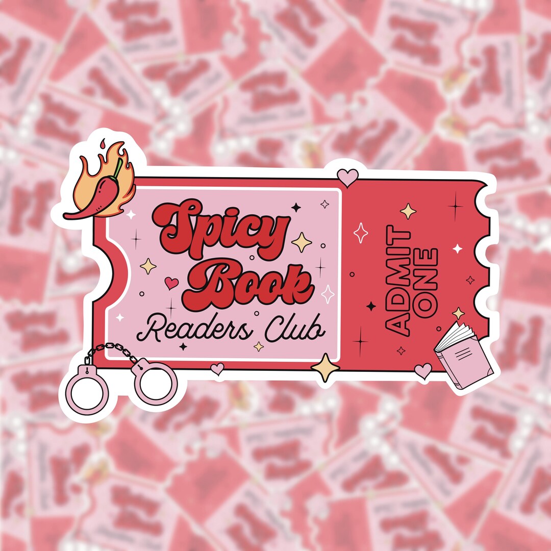Spicy Book Readers Club Sticker | Smut Fantasy Reader | Bookworm Gift ...