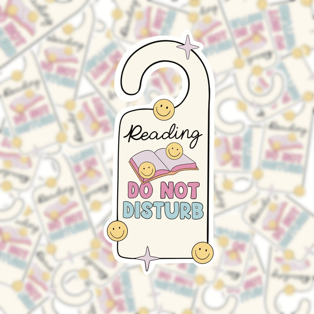Reading Do Not Disturb Vinyl Sticker | Funny Sarcastic Sticker for Book ...