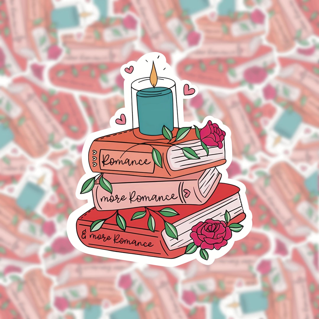 Romance Book Stack Vinyl Sticker | Smut Fantasy Fiction Reader | Kindle ...