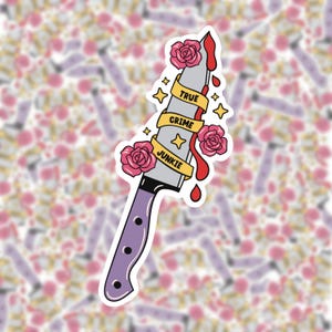 True Crime Junkie Vinyl Sticker | Thriller Reader | Bookish Merch ...