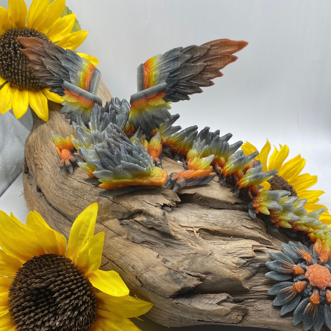 Sunflower Dragon Flexi Flying Flower Dragon Flying Shoulder Dragon 3D ...