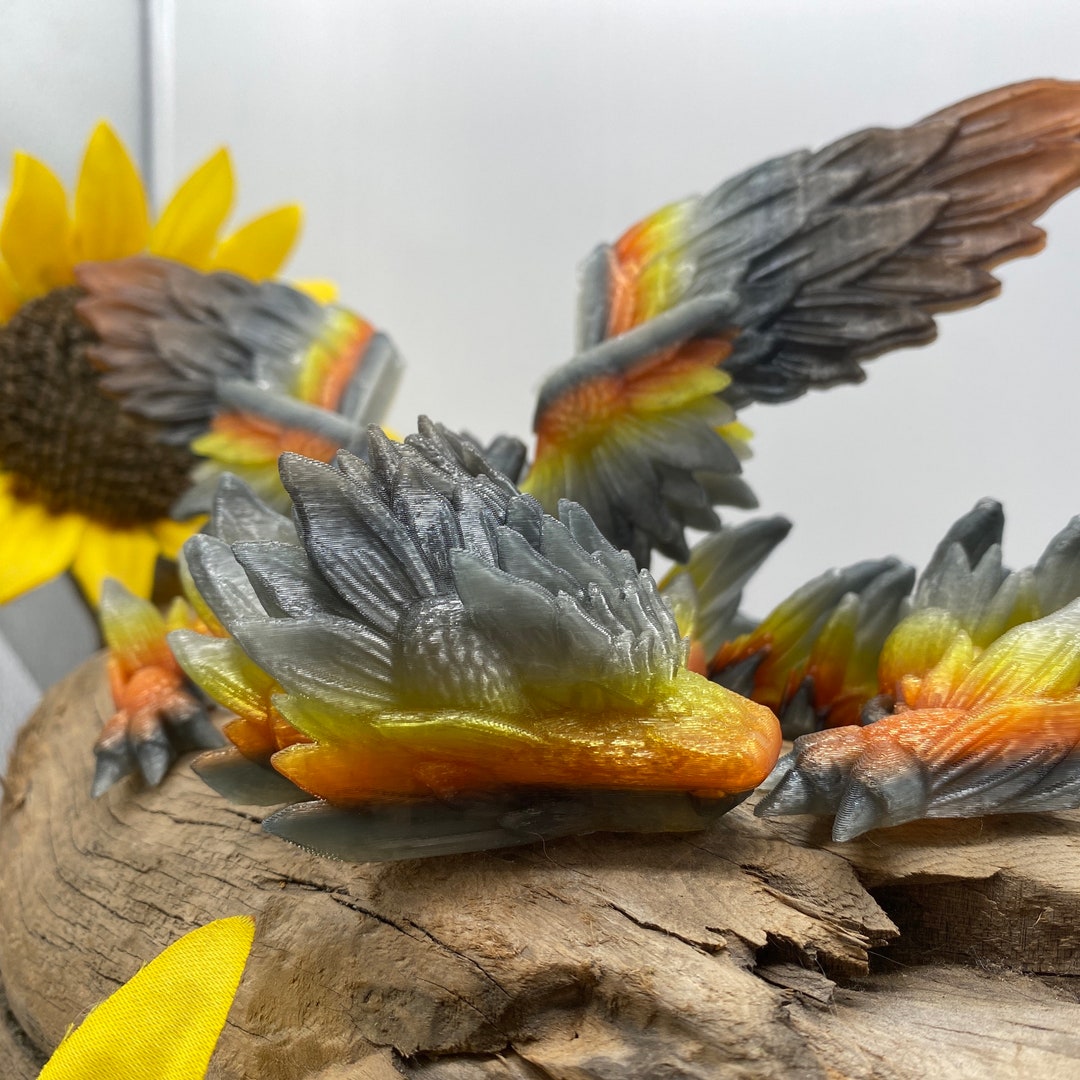 Large Sunflower Dragon | Flexi Flying Flower Dragon | 3D Printed Flower ...