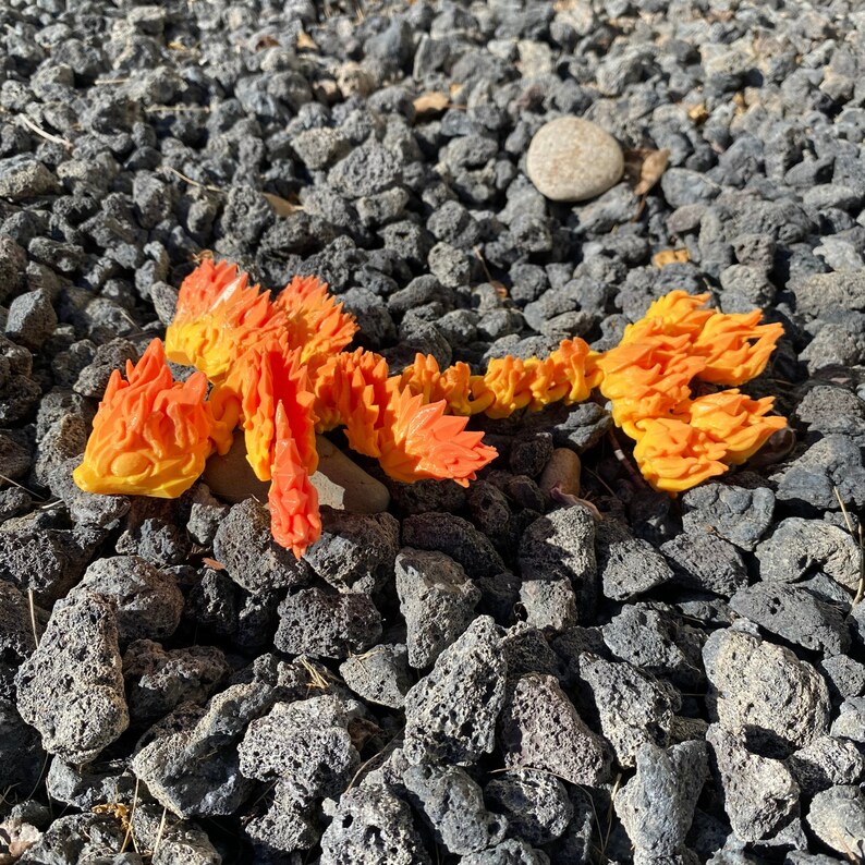 Fire Sprite 3D Printed Dragon Mythical Creatures - Etsy