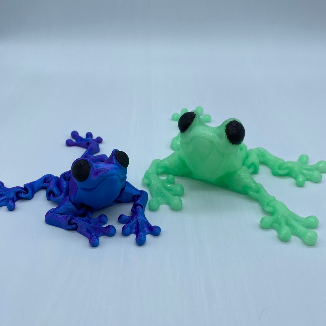 Frog Fidget Toy | 3D Printed Articulating Frog | Multicolor Frog Flexi ...