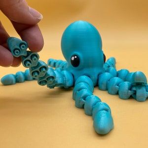 Large Octopus Fidget Toy 3D Printed Articulating Octopus Multicolor ...