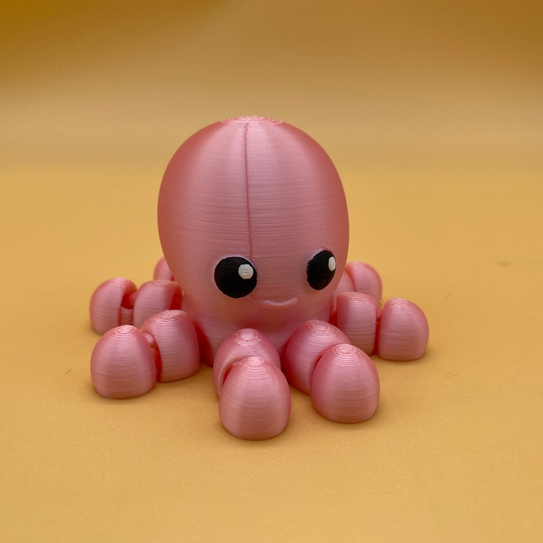 Baby Octopus Fidget Toy | 3D Printed Articulating Octopus | Moveable ...