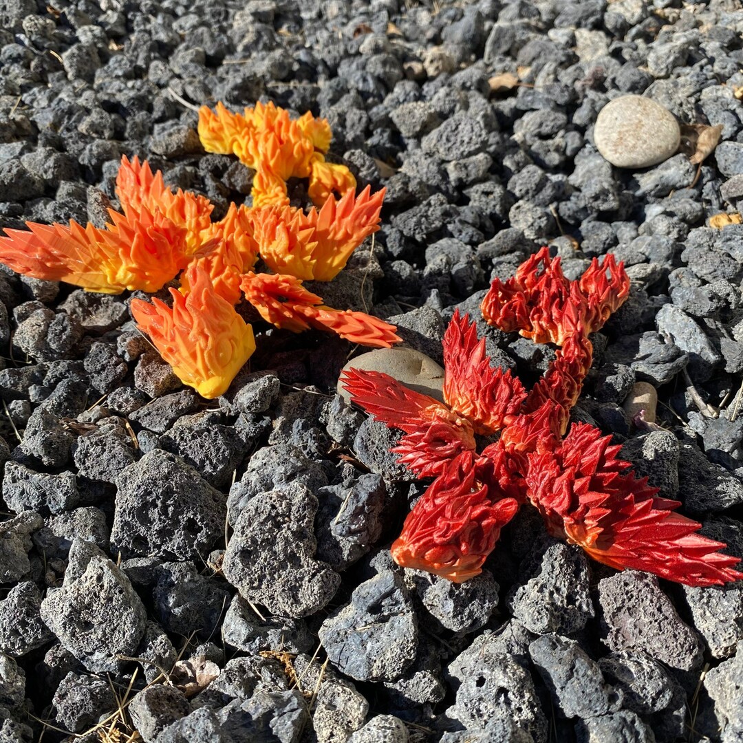 Fire Sprite 3D Printed Dragon Mythical Creatures - Etsy