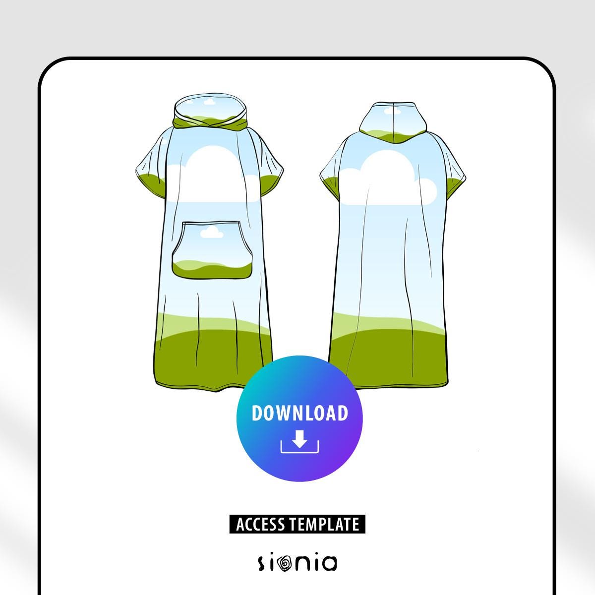 Beach Towel Mockup Canva | Drag and Drop Mock up | Sublimation Hooded ...