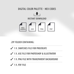 Quiet Loud Mix Procreate Color Palette I HEX CODES I Procreate ...