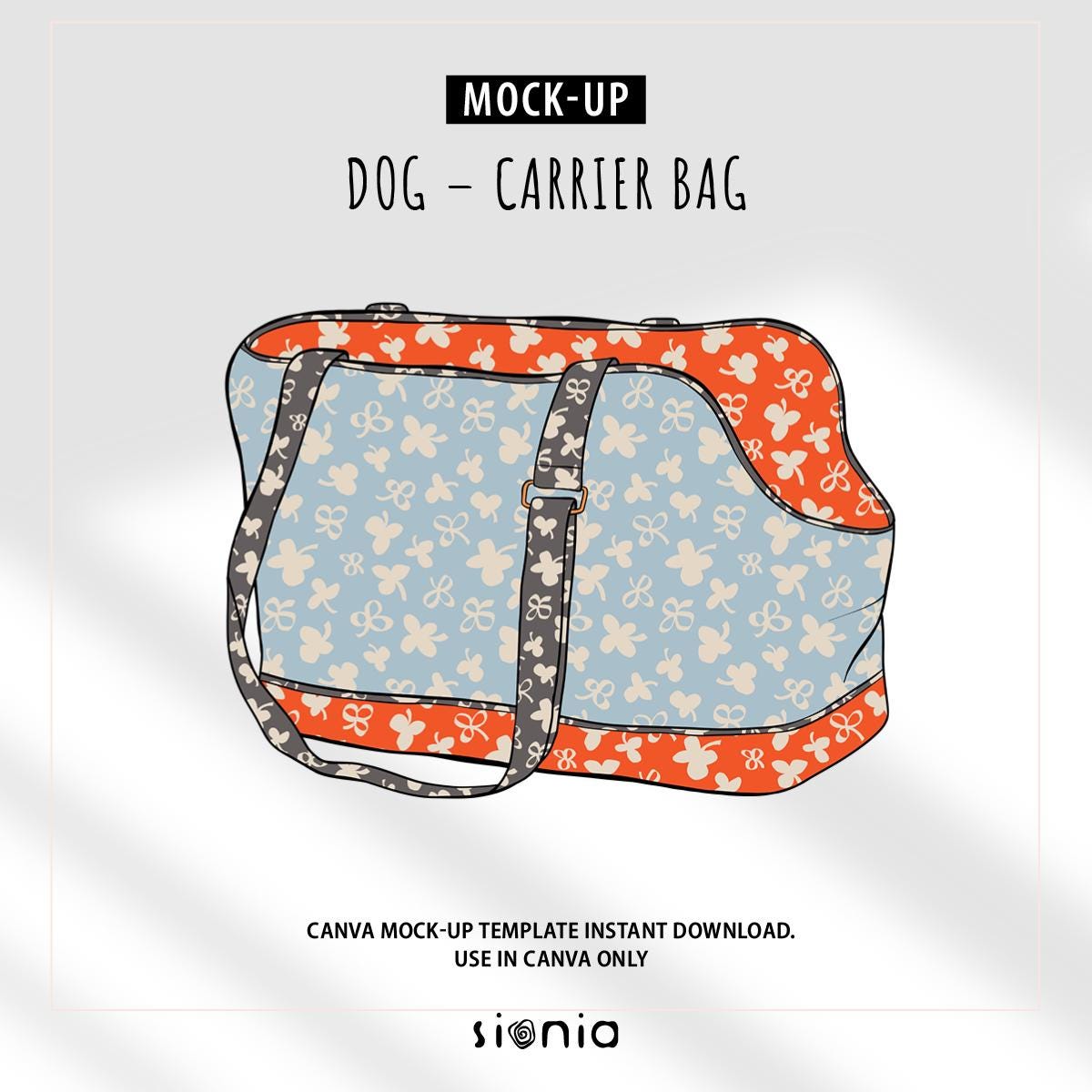 Pet Carrier Bag Mockup Canva | Dog – Cat Carrier Bag Design | Mockup ...