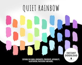 Rainbow Procreate Color Palette - Etsy