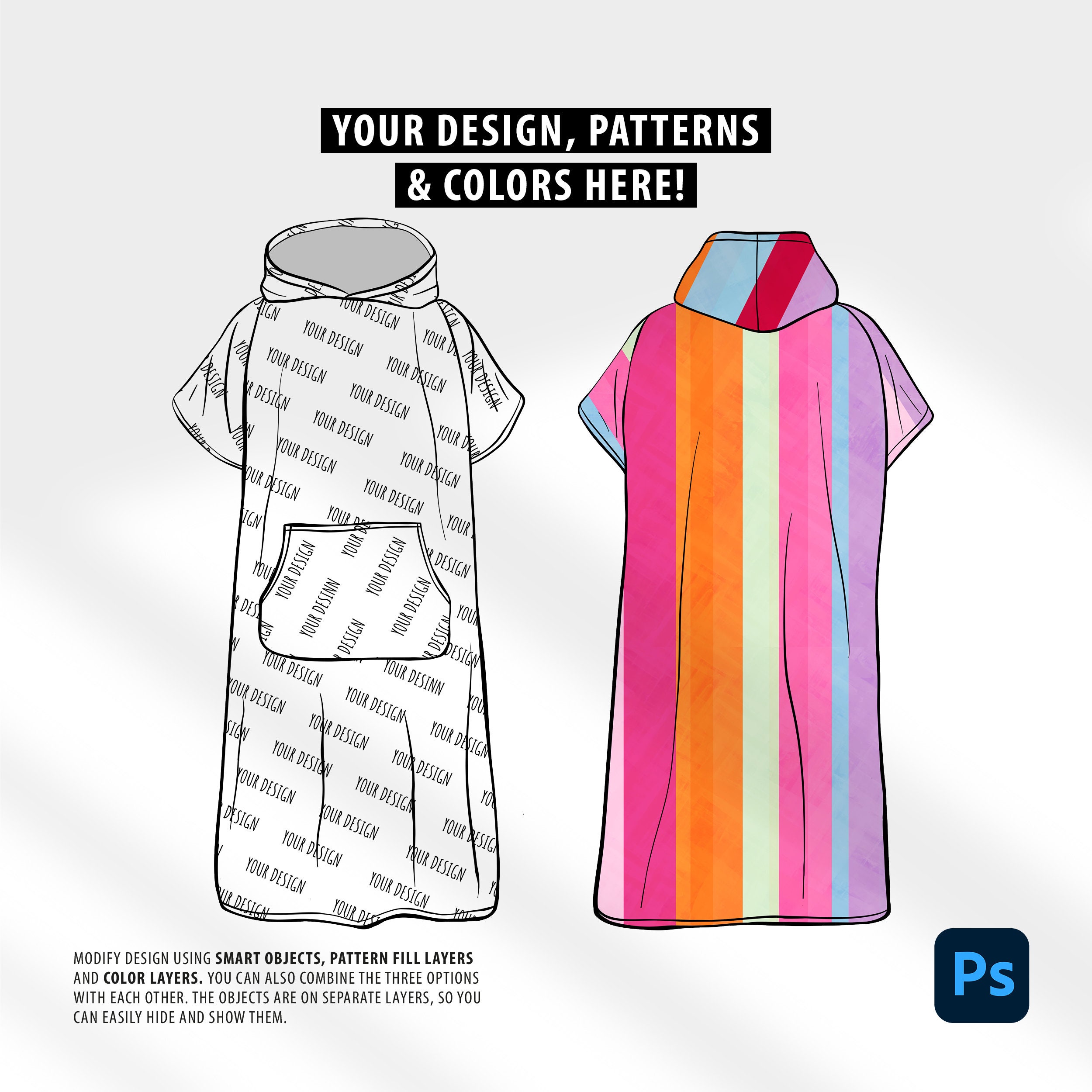 Hooded Poncho Towel PREMIUM Mock-up I Psd Ai Png Svg I PROFESSIONAL ...