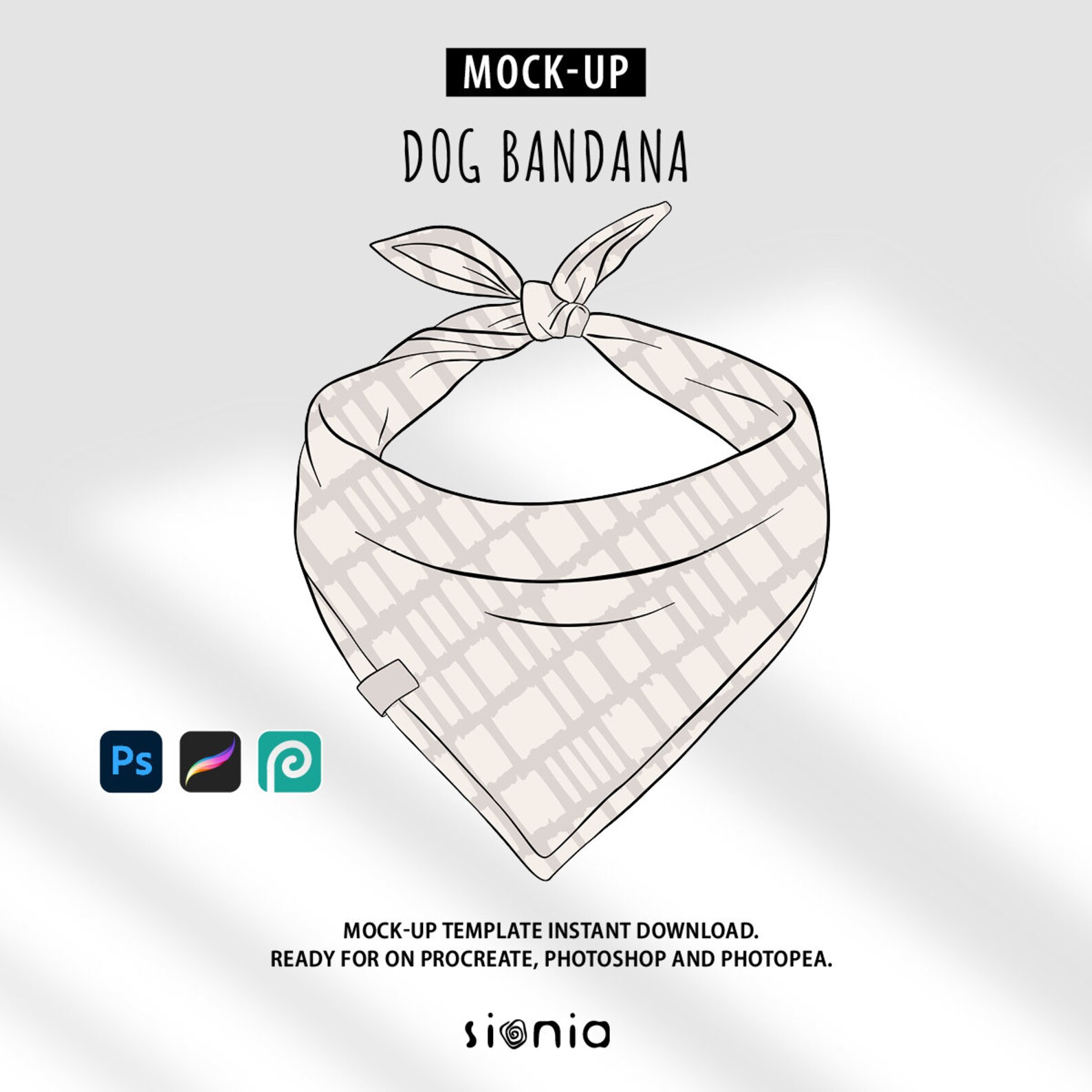 Dog Bandana Mock up Bib Mock up Digital Mock up for Dog Necktie ...