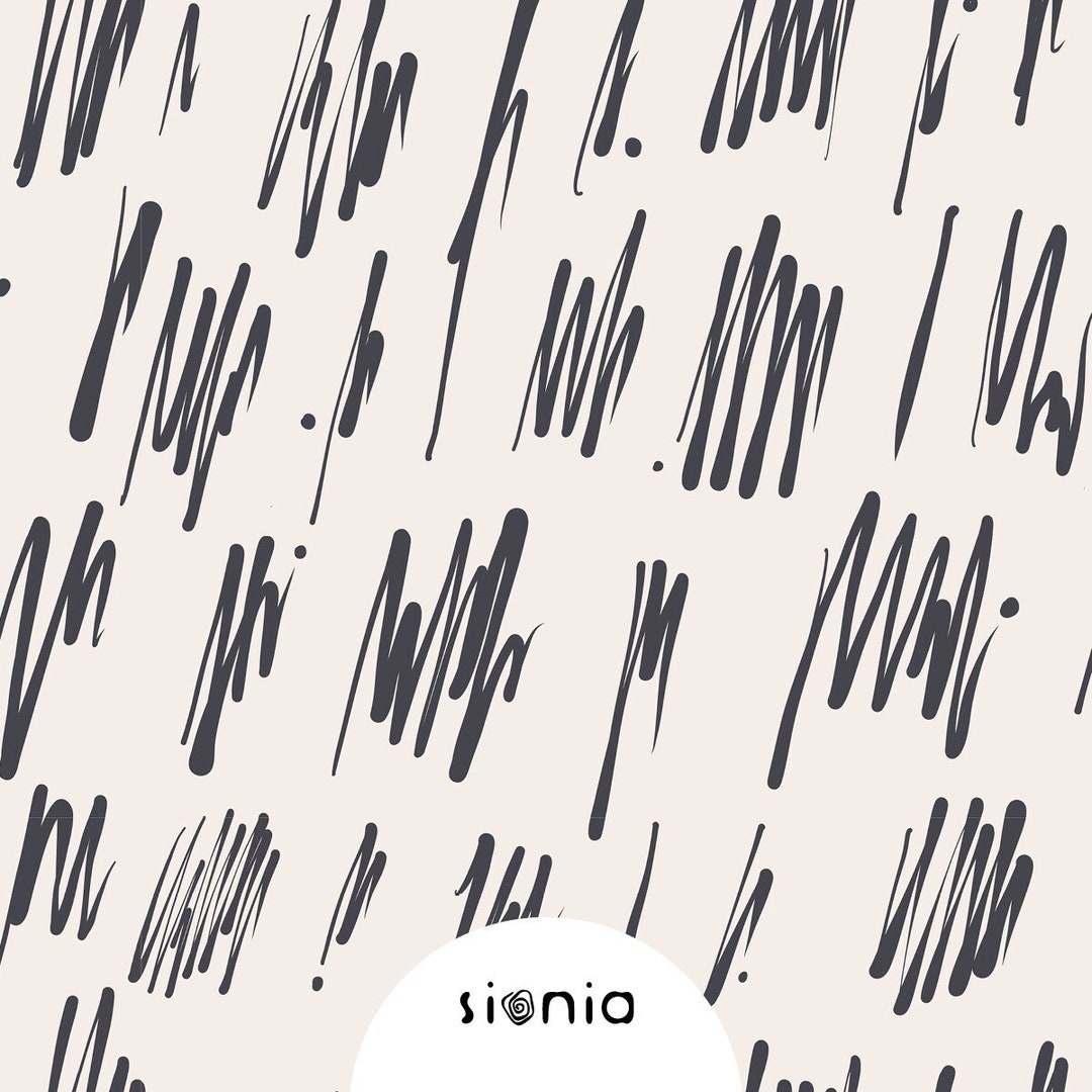 Hand Drawn Lines Digital Paper I Periscope & Suaar Swizzle Seamless ...