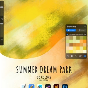 Summer Dream Park I Procreate Color Palette I HEX CODES I Procreate ...