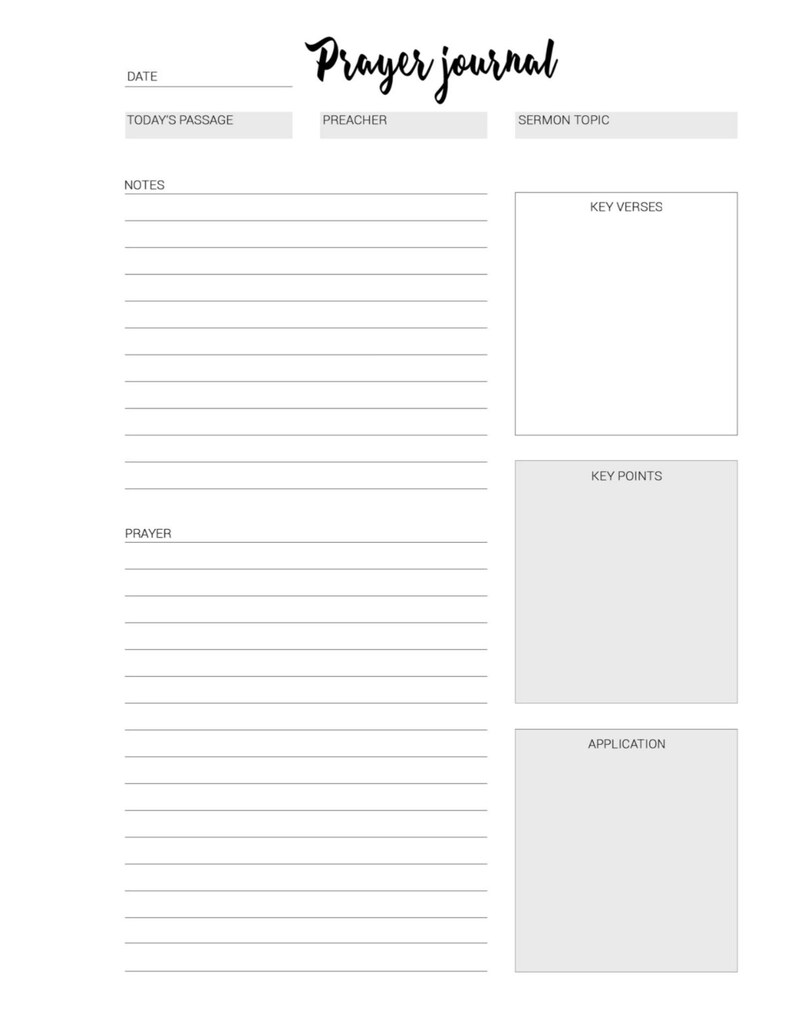 Digital Prayer Journal Pages - Etsy
