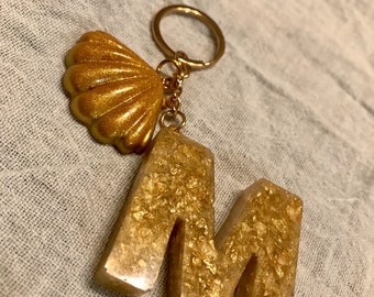 Resin M Keychain - Etsy