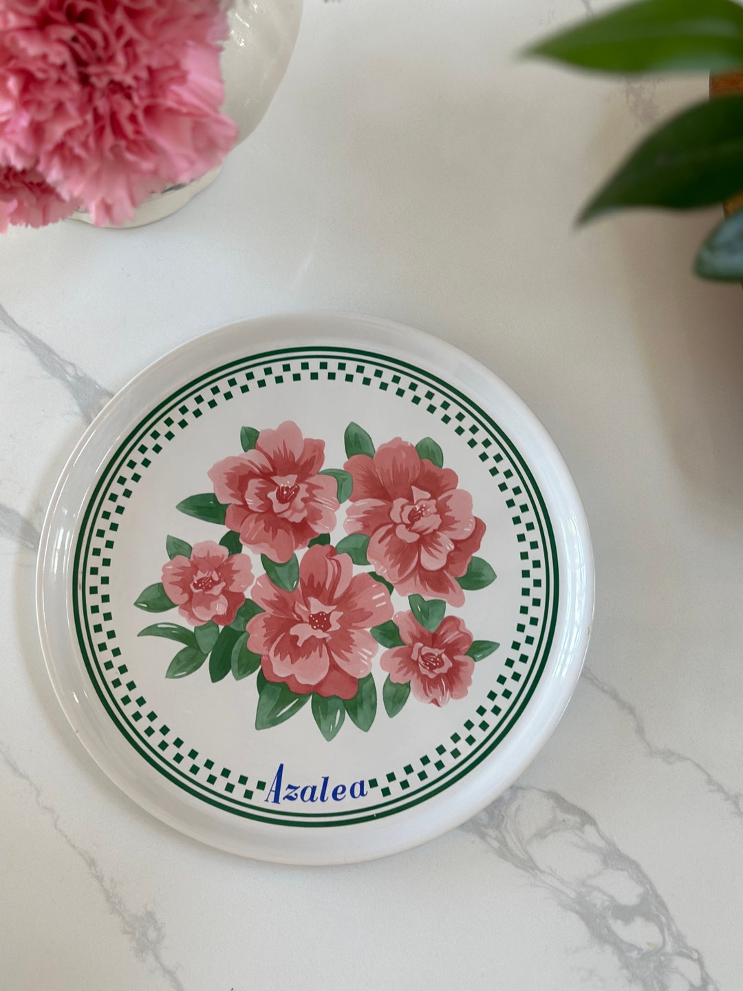 Azalea Floral Plate Made in Japan - Etsy