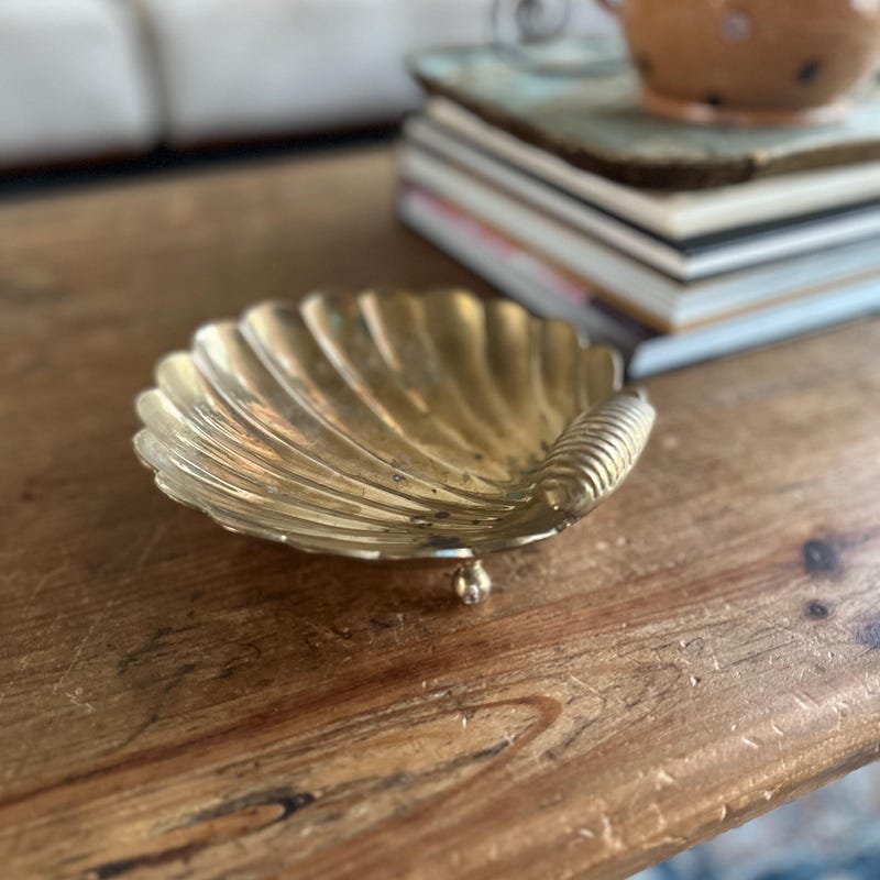 Brass Shell Dish - Etsy