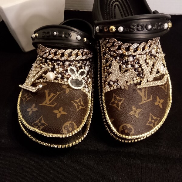 Black Custom Crocs - Etsy