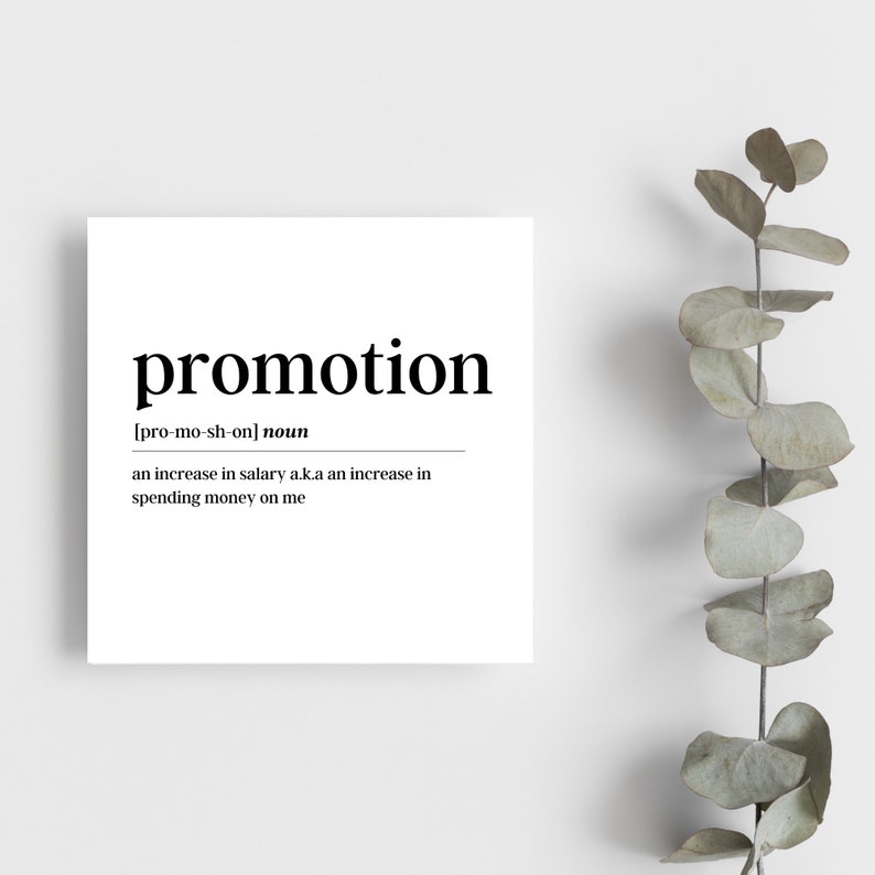 Promotion Definition Card | Celebration Cards | Celebration Gifts ...