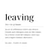 Leaving Definition Card | Farewell Cards | Dictionary Cards | Leaving ...