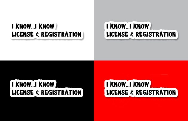 License & Registration Vinyl Decal - Etsy