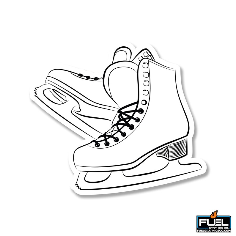 Classic Figure Skates Vinyl Decal - Etsy