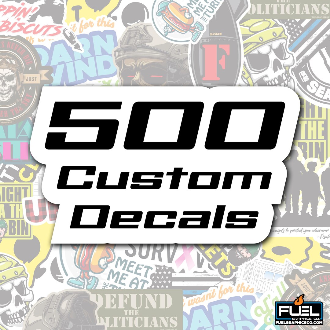 500 Custom Matte Vinyl Decals, Put Your Logo or Design Into a Decal - Etsy