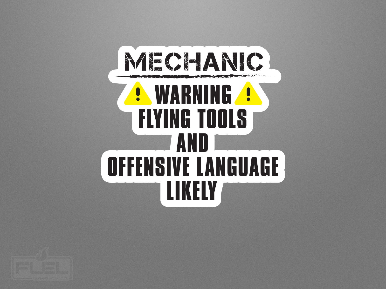 Mechanic Warning Vinyl Decal - Etsy