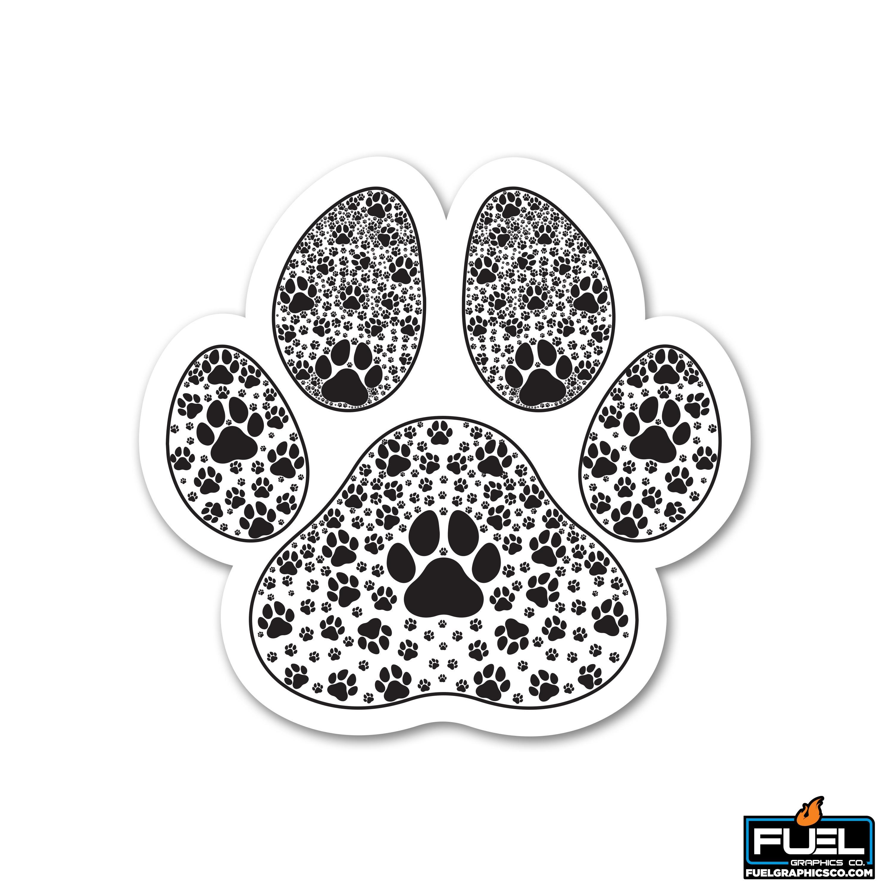 Paw Print Vinyl Decal - Etsy