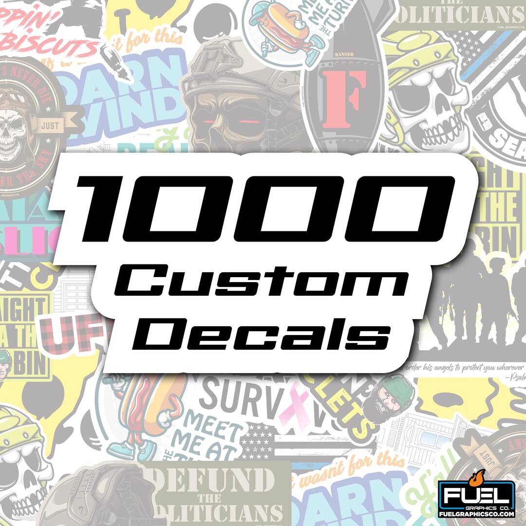 1000 Custom Matte Vinyl Decals, Put Your Logo or Design Into a Decal - Etsy