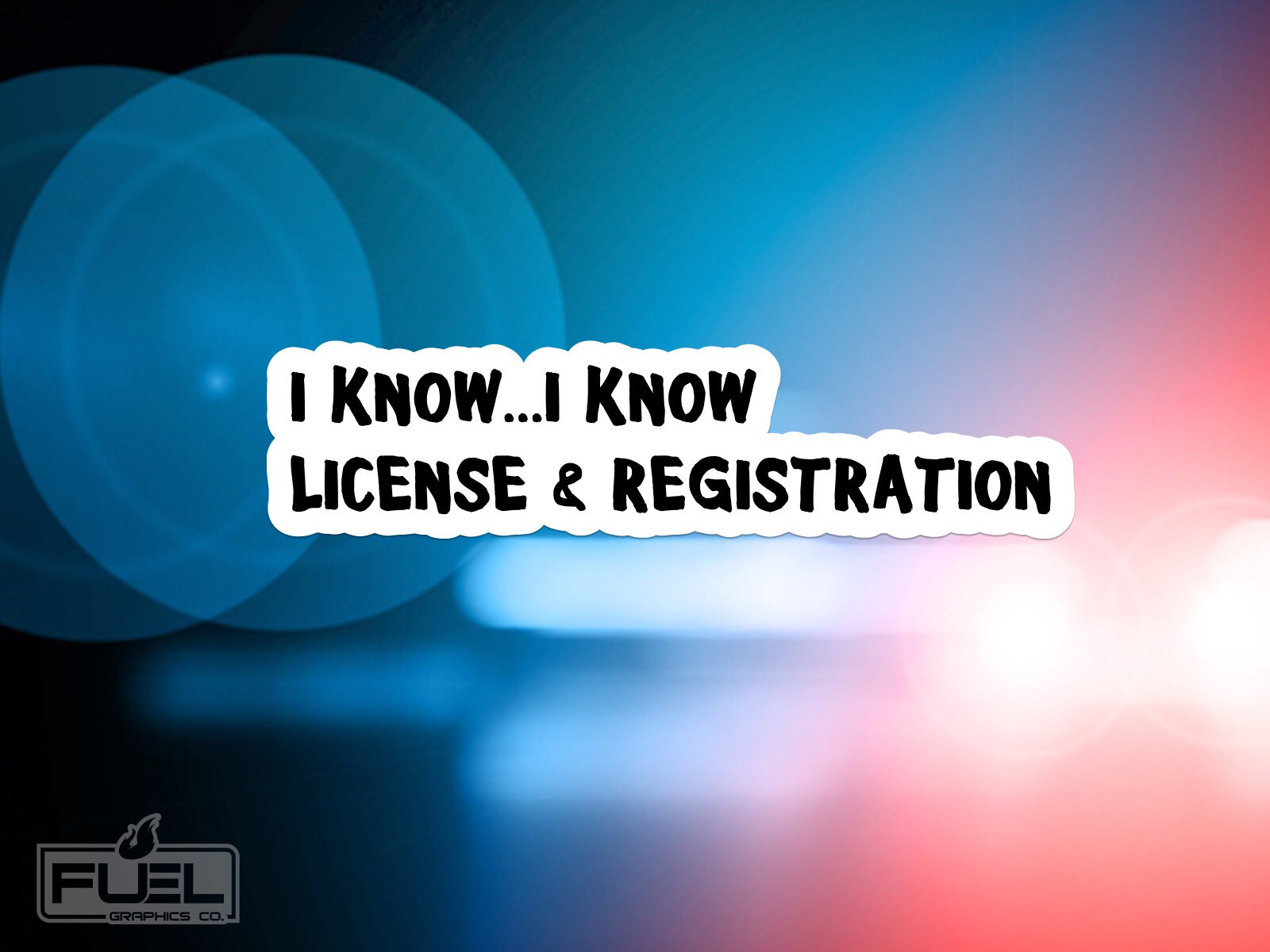 License & Registration Vinyl Decal - Etsy