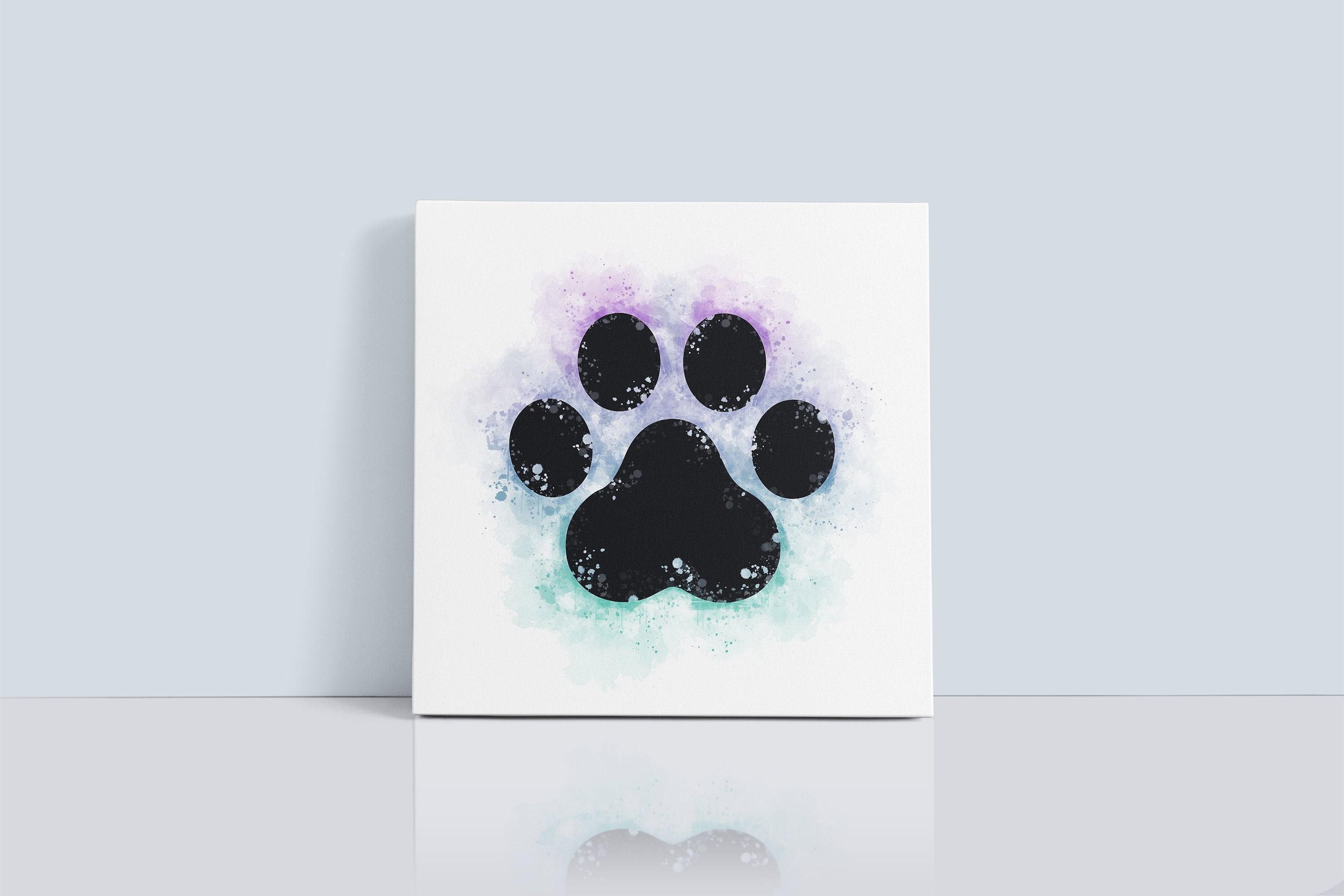 Watercolor Paw Print - Etsy