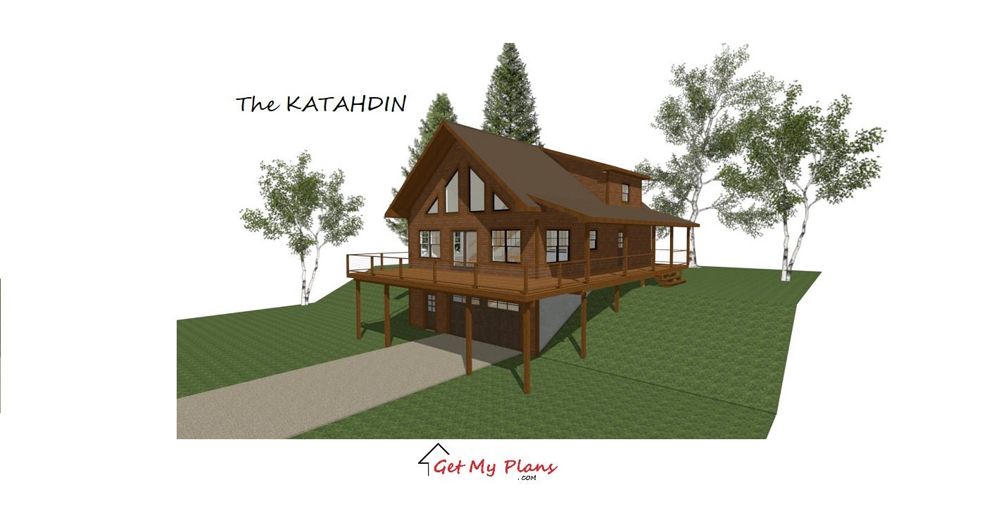 HOUSE PLAN : 34 X 40 - Custom Chalet House Plans / 3 Bedroom - 2 Bath ...