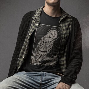 Owl T-shirt, Owl Gift, Gothic Clothes, Grunge Clothing, Occult Shirt ...