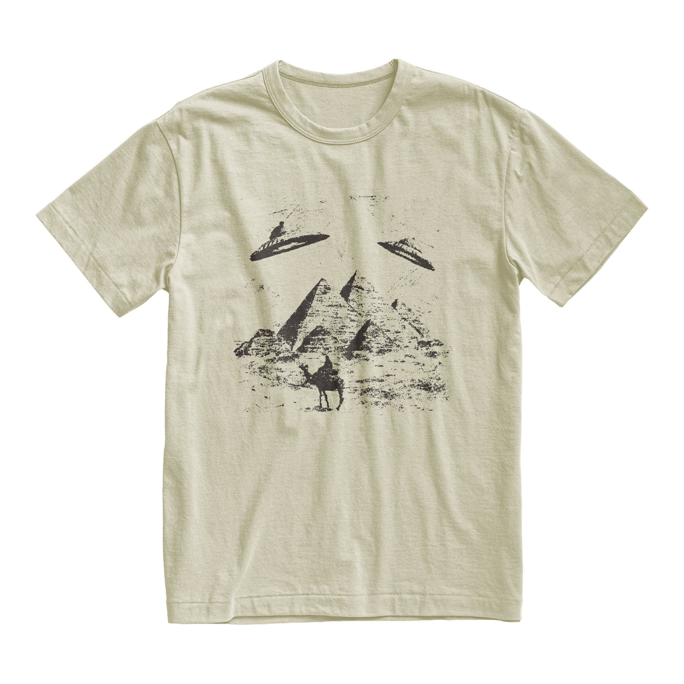 UFO Pyramids Graphic Tee, Novelty Weirdcore Shirt - Etsy